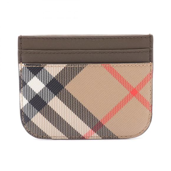 Burberry | Bags | Burberry Burberry Check Card Case Pvc Leather Canvas ...